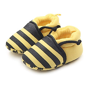 Meckior Save Beautiful Cute Cartoon Infant Unisex Baby Warm Cotton Anti-Slip Soft Sole First Walkers Shoes