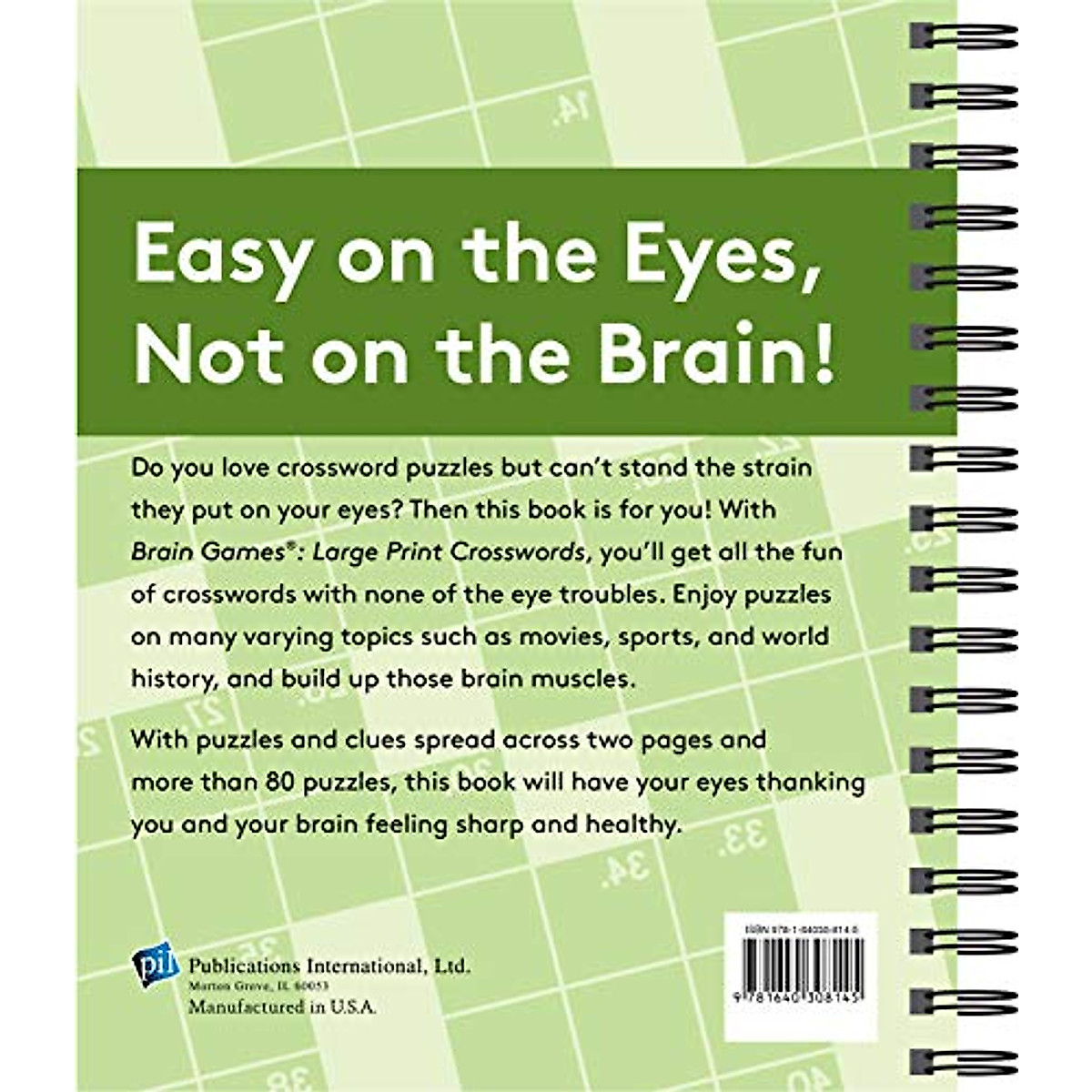 Brain Games - Crosswords Large Print (Green)