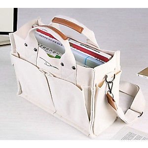 Canvas Tote Bags for Women Large Shoulder Bags Handbags Purse Big Satchel Purses Multi-pocket Handbags Casual Work Bags