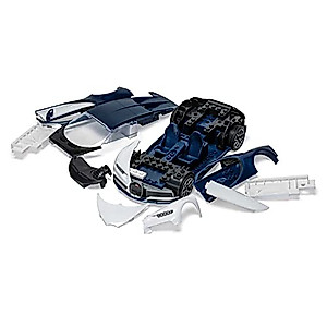 Airfix Quickbuild Bugatti Chiron Brick Building Plastic Model Kit Car J6044,Blue