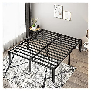 MAF Queen Bed Frame Size 14 Inch Metal Heavy Duty Platform Bedframe with Steel Slats Support Noise Free Queen-Bed-Frame, No Box Spring Needed