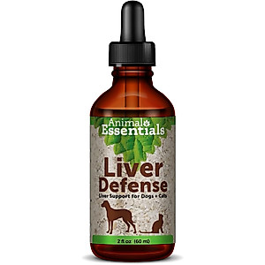 Animal Essentials Liver Defense for Dogs & Cats - Liver Support, Milk Thistle, Dandelion, Liquid Supplement, Detox Blend, Liver Cleanser - 2 Fl Oz