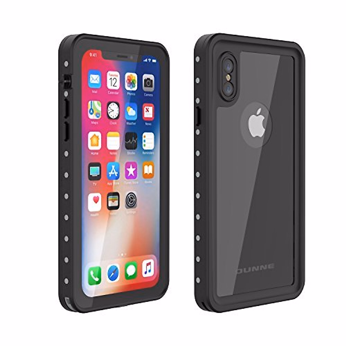 OUNNE iPhone X/Xs Waterproof Case, Underwater Full Sealed Cover Snowproof Shockproof Dirtproof IP68 Certified Waterproof Case with Built-in Screen Protector for iPhone X/Xs