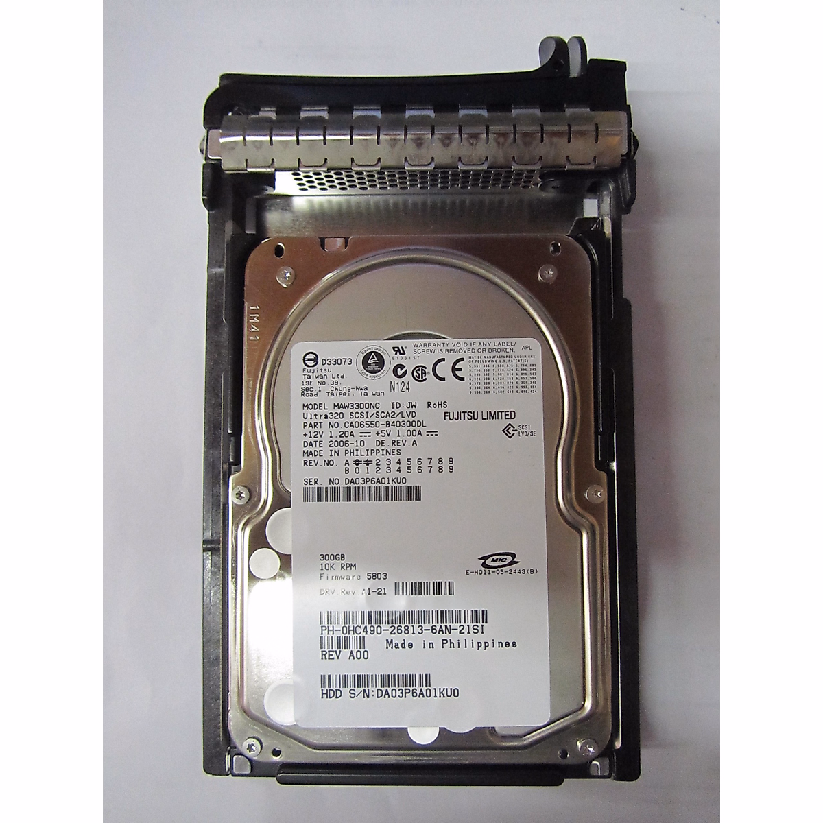 Fujitsu CA06550-B40300DL FUJITSU 300GB 10000RPM 80PIN 3.5INCH SCSI Ultra 320 Hard Drive