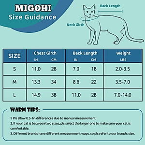 MIGOHI Cat Recovery Suit, Surgical Recovery Suit for Cat Anti-Licking, Cat Body Suit Post Surgery for Abdominal Wounds Skin Diseases, E-Collar Alternative Kitten Onesie for Female, Hot Pink S