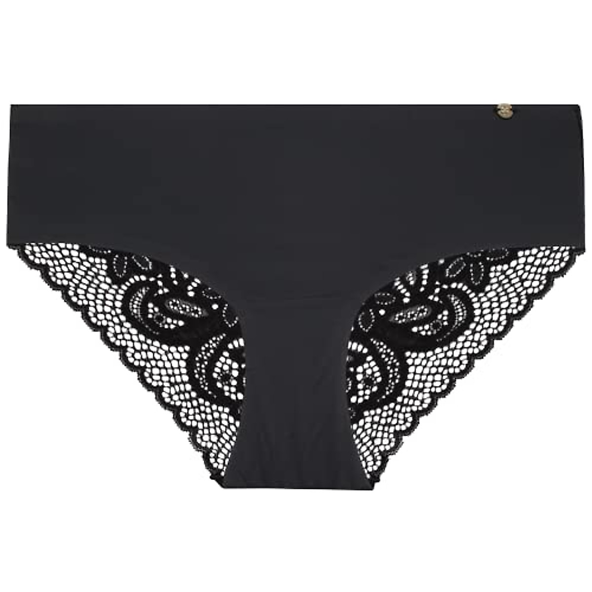 Lucky Brand Women's Underwear – Microfiber Lace Hipster Briefs (6 Pack), Size X-Large, Gardenia/Natural/Black