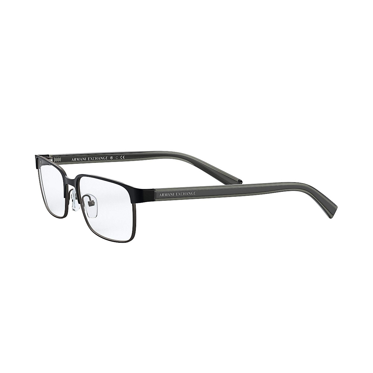 A|X ARMANI EXCHANGE Men's AX1042 Rectangular Prescription Eyewear Frames, Matte Black/Demo Lens, 56 mm