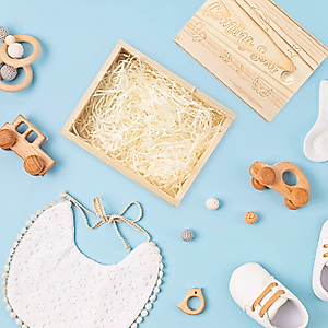 Zainpe Pregnancy Test Wooden Keepsake Box Angel Wings Pine Wood Storage Boxes Baby Announcement Gifts for Dad Memory Souvenir Collection Box Crafts for Toys Jewelry Trinkets Accessories