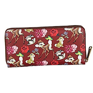 Loungefly Disney Bambi Allover Print Friends and Flowers Zip Around Wallet