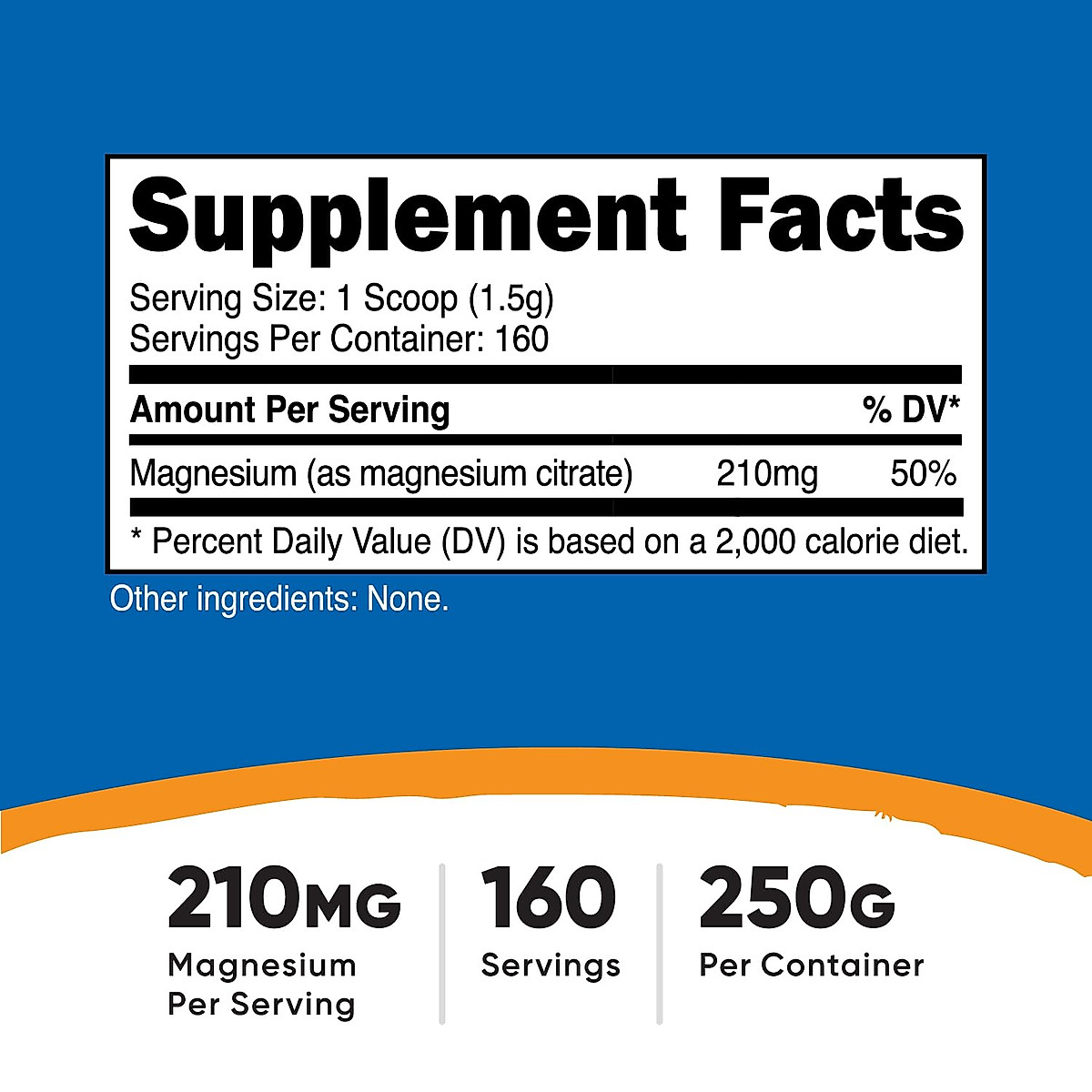 Nutricost Magnesium Citrate Powder (Unflavored, 250 Gram)