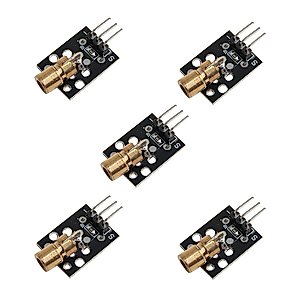 Acxico 5Pcs 5V Sensor Module Board for Arduino AVR PIC KY-008 Laser Transmitter