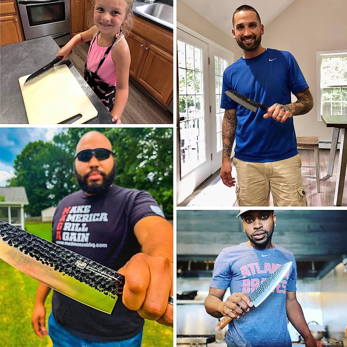 FINDKING Dynasty Series Japanese Chef Knife, Professional Kitchen Knife, 9Cr18MoV High Carbon Steel Blade, African Rosewood Octagonal Handle, Sharp, for Meat Cutting, 8 Inches