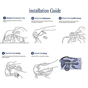 Adapter Kit for Oculus Quest 2 Gen to Connect with Vive Deluxe Audio Strap-3D Printed-Durable (White)