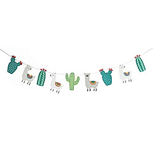 Llama and Cactus - Garland | Llama Bunting | Llama Party Decor | Room Decoration | Llama Party Decoration | Photo Prop | Fiesta