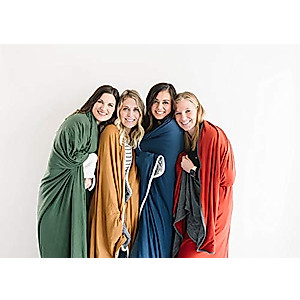 Jumbo Premium Knit 3 Layer Stretchy Throw Blanket"Scout" by Copper Pearl