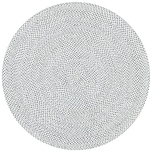 SAFAVIEH Braided Collection 5' Round Silver / Ivory BRD801G Handmade Country Cottage Reversible Area Rug