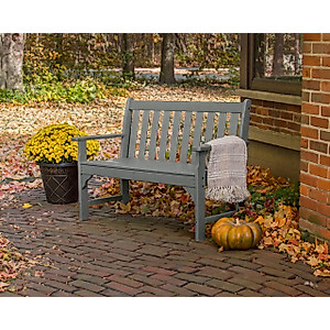 POLYWOOD Vineyard 48" Bench (Slate Grey)
