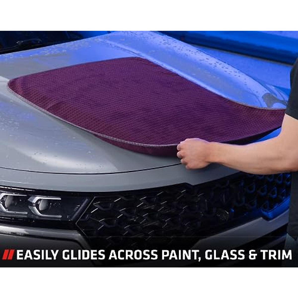 VIKING Microfiber Towel, Waffle Weave Car Drying Towel, Premium, Soft and Super Absorbent, Towel for Car Detailing Kit, Purple, 28 Inch x 36 Inch, 1 Pack