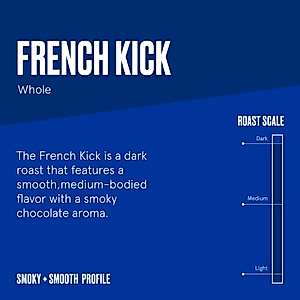 Bulletproof French Kick Dark Roast Whole Bean Coffee, 12 Ounces, 100% Arabica Coffee Sourced from Guatemala, Colombia & El Salvador