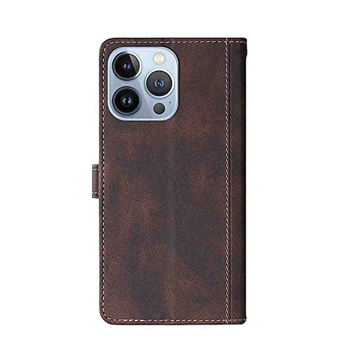 NATUMAX Phone Cover Wallet Folio Case for Oppo Reno 6 PRO Plus 5G, Premium PU Leather Slim Fit Cover for Reno 6 PRO Plus 5G, 2 Card Slots, Horizontal Viewing Stand, Easy Take, Brown