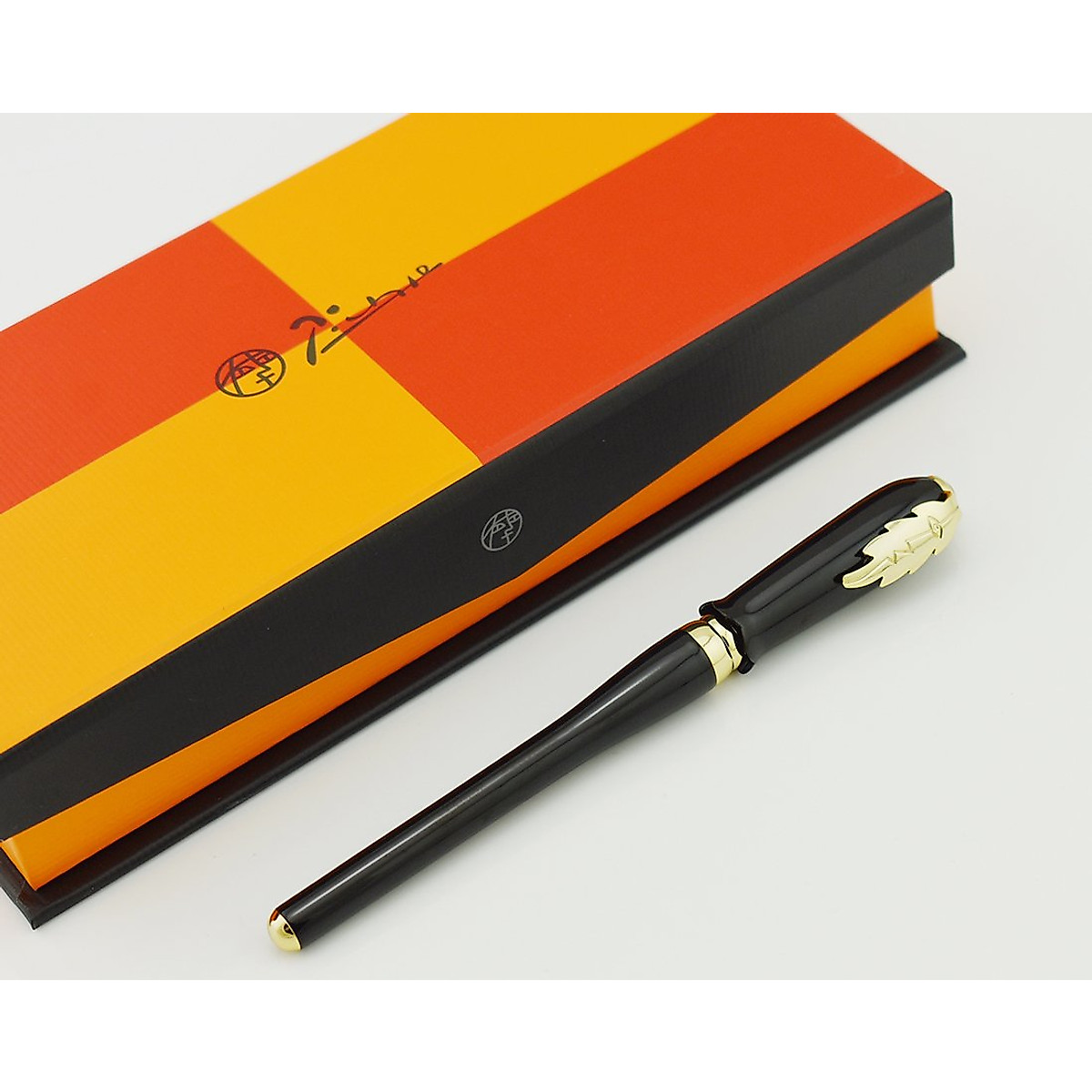 Picasso Greek Irene commemoration Fountain Pen Extra Fine Nib Black Color Bud Cap Leaf Clip Uniqu Style Gift Box Set