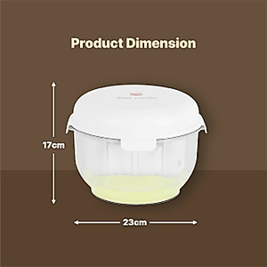 [Bear Greeks] 2.4L Gguduck Greek yogurt Maker, with ultra fine Nylon Mesh Strainer. 2.4Qt thick and creamy greek yogurt, high protein snack, Eco-Zen material container