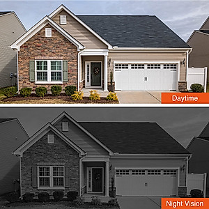 SHO Outdoor Plug-in Smart Security WiFi Camera, 1080P HD Video, IP66 Weatherproof, Motion Detection, Night Vision, Cloud Service, Compatible with Alexa and Google Home, 2 Pack