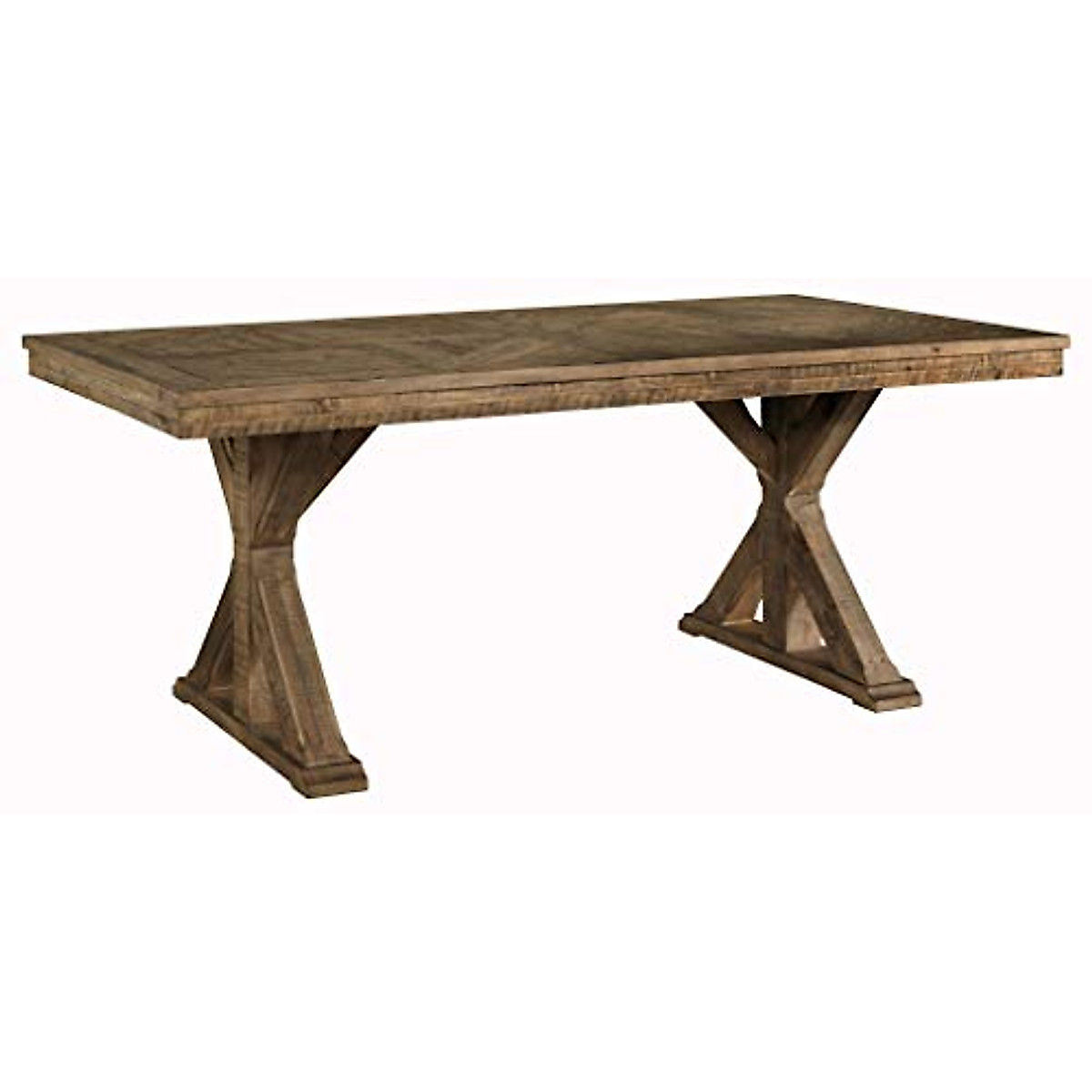 Signature Design by Ashley Grindleburg Farmhouse Reclaimed Wood Dining Table, Seats up to 6, Light Brown