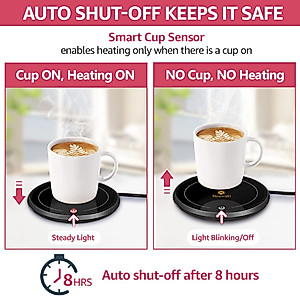 Nouvati Mug Warmer/Candle Warmer Plate/Coffee Warmer for Desk Auto Shut Off: Excellent Heating, 2 Heating Modes, Safety Features, Sleek & Compact Design; Tea Warmer (Space Grey) 2.0