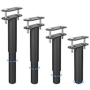 Skuehod Metal Adjustable Bed Legs Replacement Set of 4,Center Support Legs for Steel Bed Frame Slat Support (7"-13")