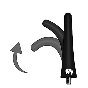 ONE250 2.5" inch Short Rubber Antenna, Compatible with Honda - CR-V (2001-2016), Element (2003-2024), Fit (2001-2023), Jazz (2001-2021), Insight - Designed for Optimized FM/AM Reception (Black)