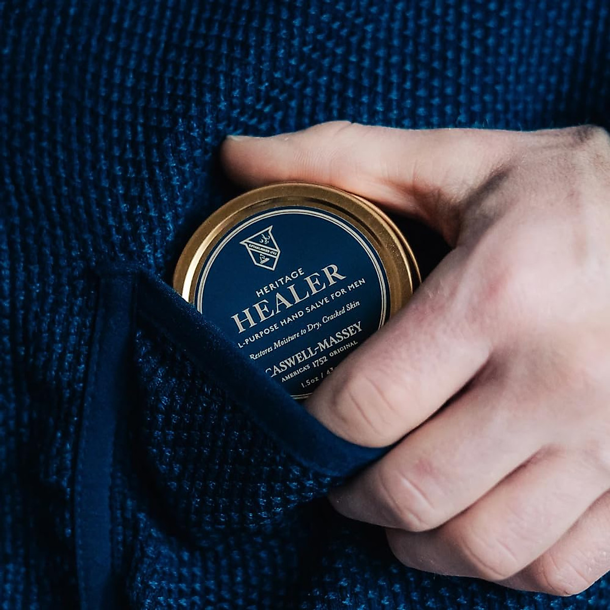 Caswell-Massey Healer All-Purpose Salve, Soothing Hand Cream with Beeswax & Orange, Cedarwood & Rosewood Oils, For Hands, Cuticles & Lips, 1.5 Oz