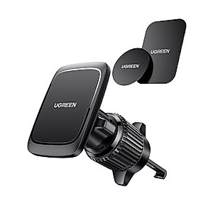 UGREEN Magnetic Phone Holder Car Mount Strong Magnet Cell Phone Mount Air Vent Compatible with iPhone 15 14 13 Pro Max Mini, iPhone 12 11 Plus SE XS XR 8 7 6 6S Smartphone, Black