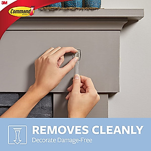 Command 17006CLRES Mini Hooks, w/Adhesive Strips,Holds 1/2 lb, 6/PK, Clear