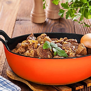 Bruntmor 3 Quart Black Enameled Cast Iron Dutch Oven, Cast Iron Skillets, Dutch oven Pot Dish, Le Creuset Dutch Oven Cast Iron Biryani Pot, 3qt Instant Pot Bakeware Sets, Casserole Dishes for Oven""