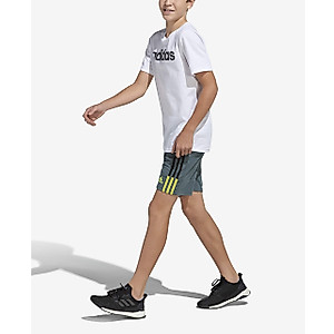 adidas Boys' Clashing 3-Stripes Shorts, Blue Oxide, X-Large (18/20)