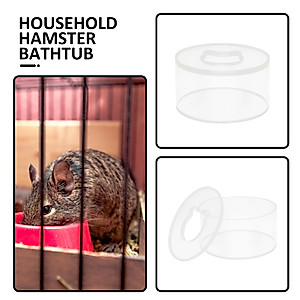 POPETPOP hamster bathroom reptile sand chinchilla bath house chinchilla cage accessories hedgehog wheel critter nation viewer hamster cage toilet bathtub bathroom supplies Acrylic daily use
