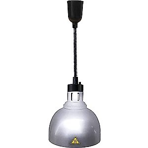 LINKANRUO Hanging Food Heat Lamp, Food Warmer Lamp Commercial, Telescopic Hanging Heating Lamp Tank Heating Lamps Commercial Heat Lamp for Serving Food Lamps(Silver)