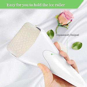 Fronnor Ice Roller for Face,Eyes,Women Gifts Idea,Therapeutic Cooling to Tighten Brighten Complexion and Reduce Wrinkles,Massager Under Eye Puffiness,Migraine and Pain Relidf (White)