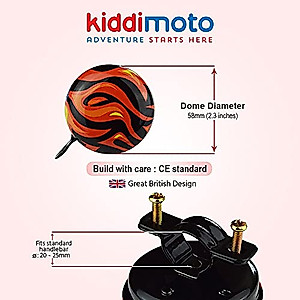 Kiddimoto Bike Bells for Kids| Premium Bicycle Bell for Kids, Boys, Girls and Adults with Loud Melodious Sound | Bicycle Horn for Road Bike, Mountain Bike, Bicycle, Scooter, MTB, BMX.