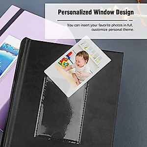 Photo Album for Fujifilm Instax Mini Camera, Polaroid Camera, Instax Photo Album with Memo Areas, 180 Pockets 2x3 Photo Album with Writing Space for Instax Mini 12 11 40 9 7+ Evo Liplay Camera,Black