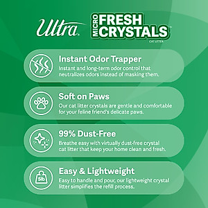 Ultra Fresh Scented Micro Crystals Premium Cat Litter - 99.9% Dust Free, Soft on Paws - 5 Lbs.