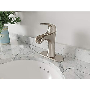 Pfister Jaida Bathroom Sink Faucet, Single Control, 1-Handle, Single Hole, Brushed Nickel Finish, LF042JDKK