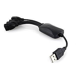 ISO TRADE Flexible Distributor USB 2.0 Hub 4 Port Cable 4 Way to 480 Mbps Adapter 842