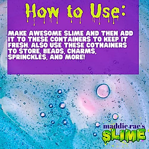 Maddie Rae's Storage Jars 4oz (12 pack) - Wide Mouth, Air Tight Container, and Refillable Organizer Jars with White Lids, Perfect for Makeup, DIY Crafts for Kids, Gifts, Charms, Beads, Sprinkles