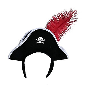 Jacobson Hat Company Pirate Headband with Feather