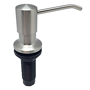 Ultimate KitchenTM - Best Stainless Steel Sink Soap Dispenser (Brushed Nickel) - Large Capacity 17 OZ Bottle - Easy Installation - Well Built and Sturdy - 5 Yr Replacement Warranty