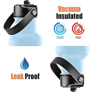 ShunDee Straw Lid for Hydro Flask Standard Mouth Bottle & Simple Modern Ascent with Straws and Brushes,Sports Straw Cap Flip Top Lid (1 Pack) (Patented)