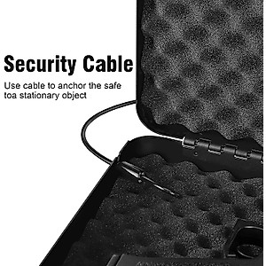 Biometric Gun Safe for Pistol, Quick Access Fingerprint Handgun Safe Firearm Lock Box,Gun Case for Home/Car/Travel - Upgraded Biometric/Keypad/Key Access,Silent Mode (Fingerprint Version)