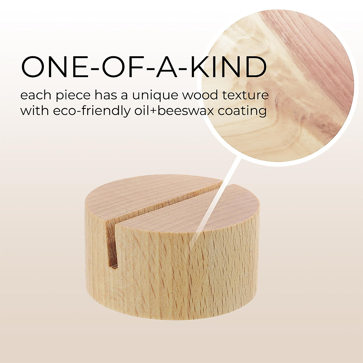 Round Wood Card Holder Set Of 3